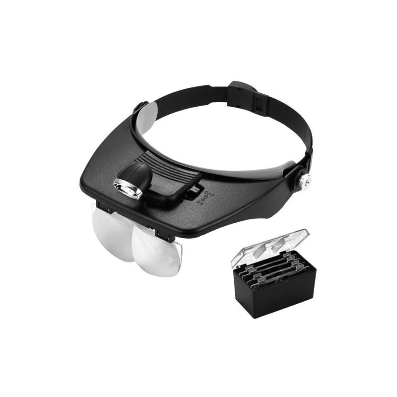 Kromatech MG81001-A лупа налобная 1.2/1.8/2.5/3.5x с подсветкой (2 LED) купить в СПб ...